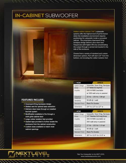 In-Cabinet Subwoofers